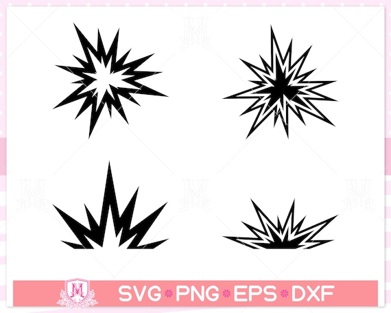 Explosion Svg File Explosion Svg Boom Svg Bomb Svg Star | Etsy