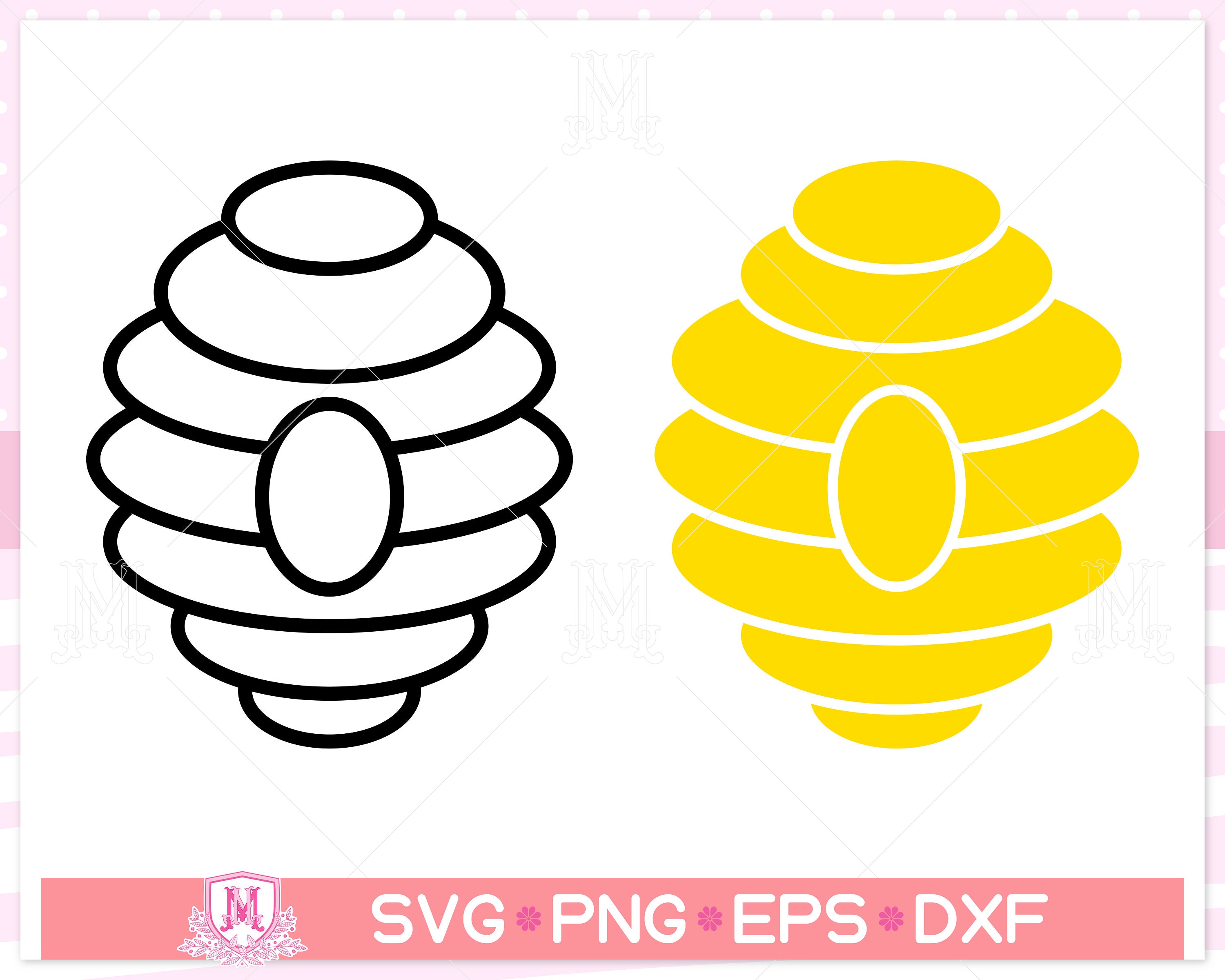 Beehive Svg File, Honeycomb Svg, Hive Svg, Animal Svg, Bee, Honey ...