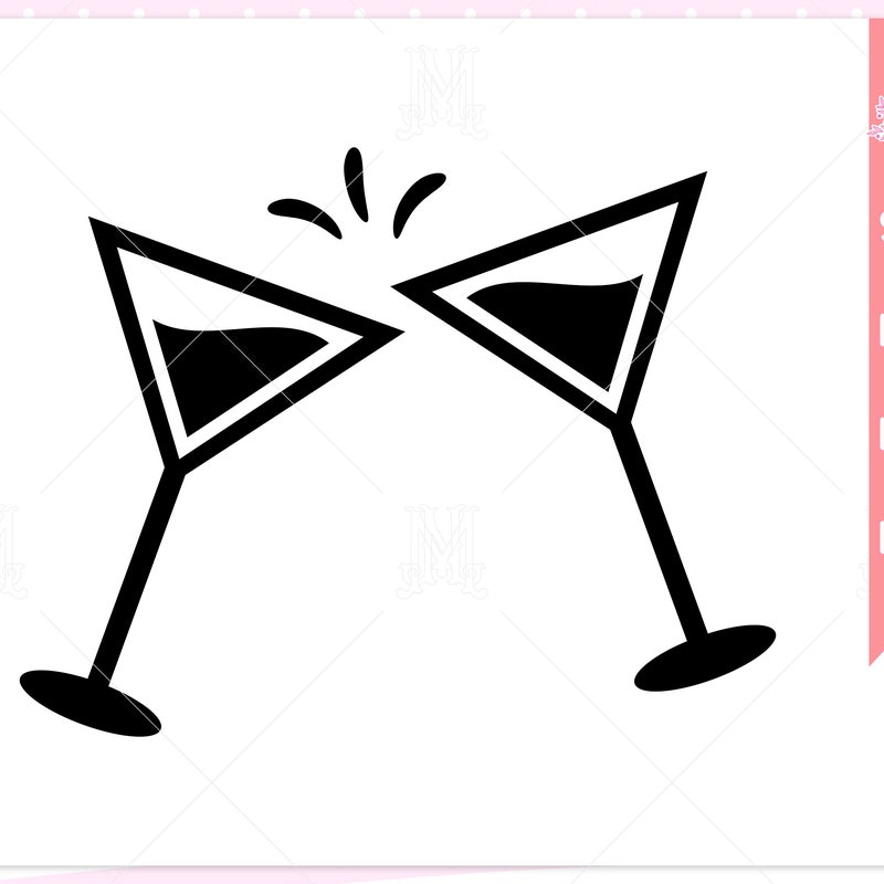 Martini Glass Svg - Etsy