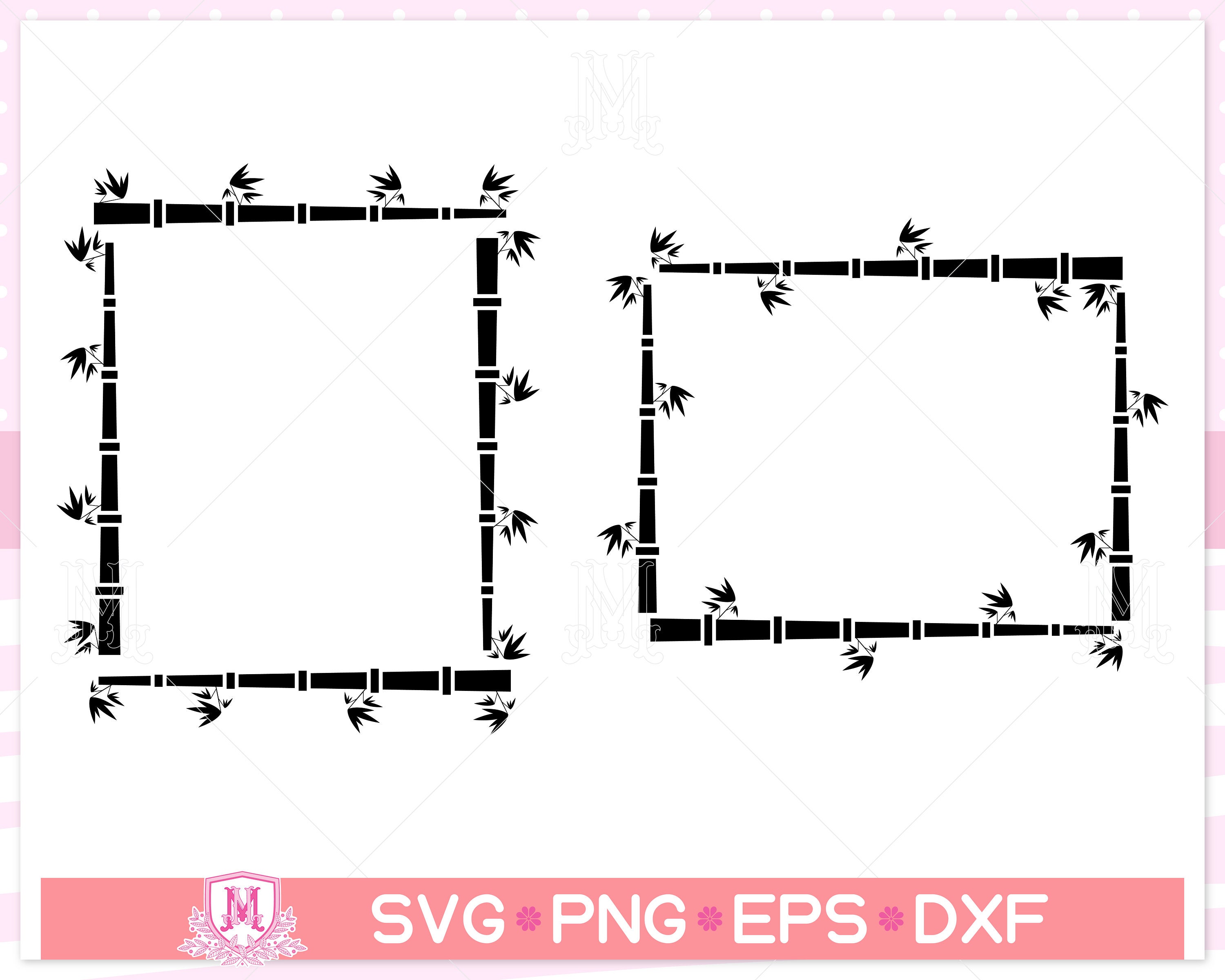 Bamboo Frame Svg File Bamboo Svg Frame Svg Name Frame - Etsy UK