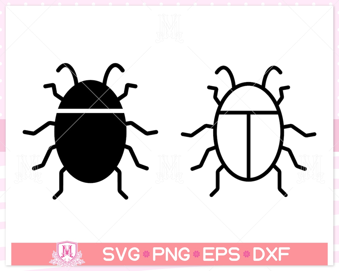 Bug svg file insect svg animal svg fly svg beetle svg | Etsy