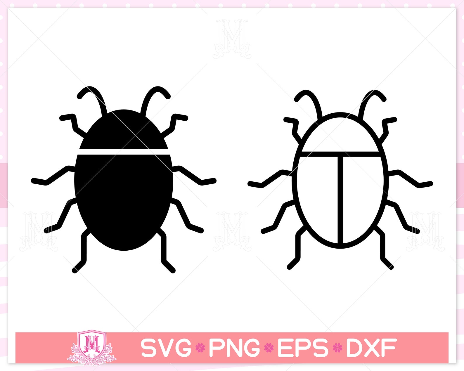Bug svg file insect svg animal svg fly svg beetle svg | Etsy