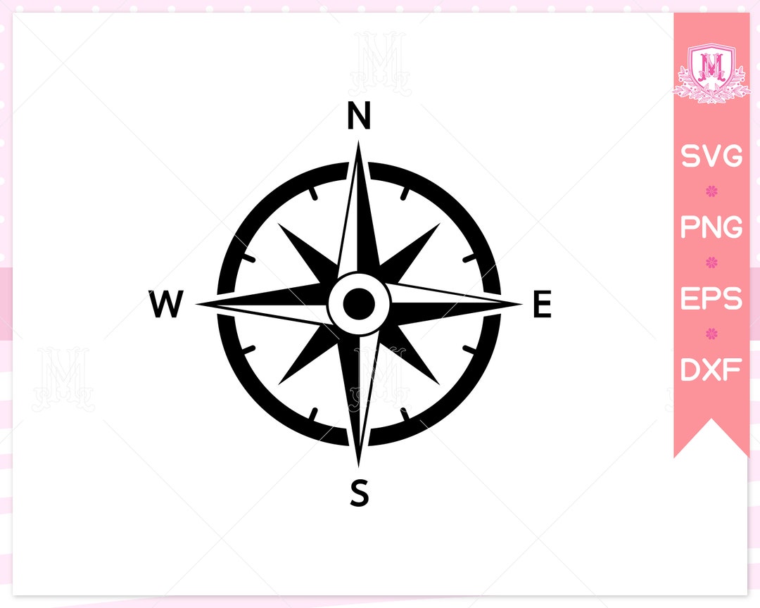 Compass Svg File Nautical Compass Svg Compass Rose Svg Compass Star Svg Instant Digital