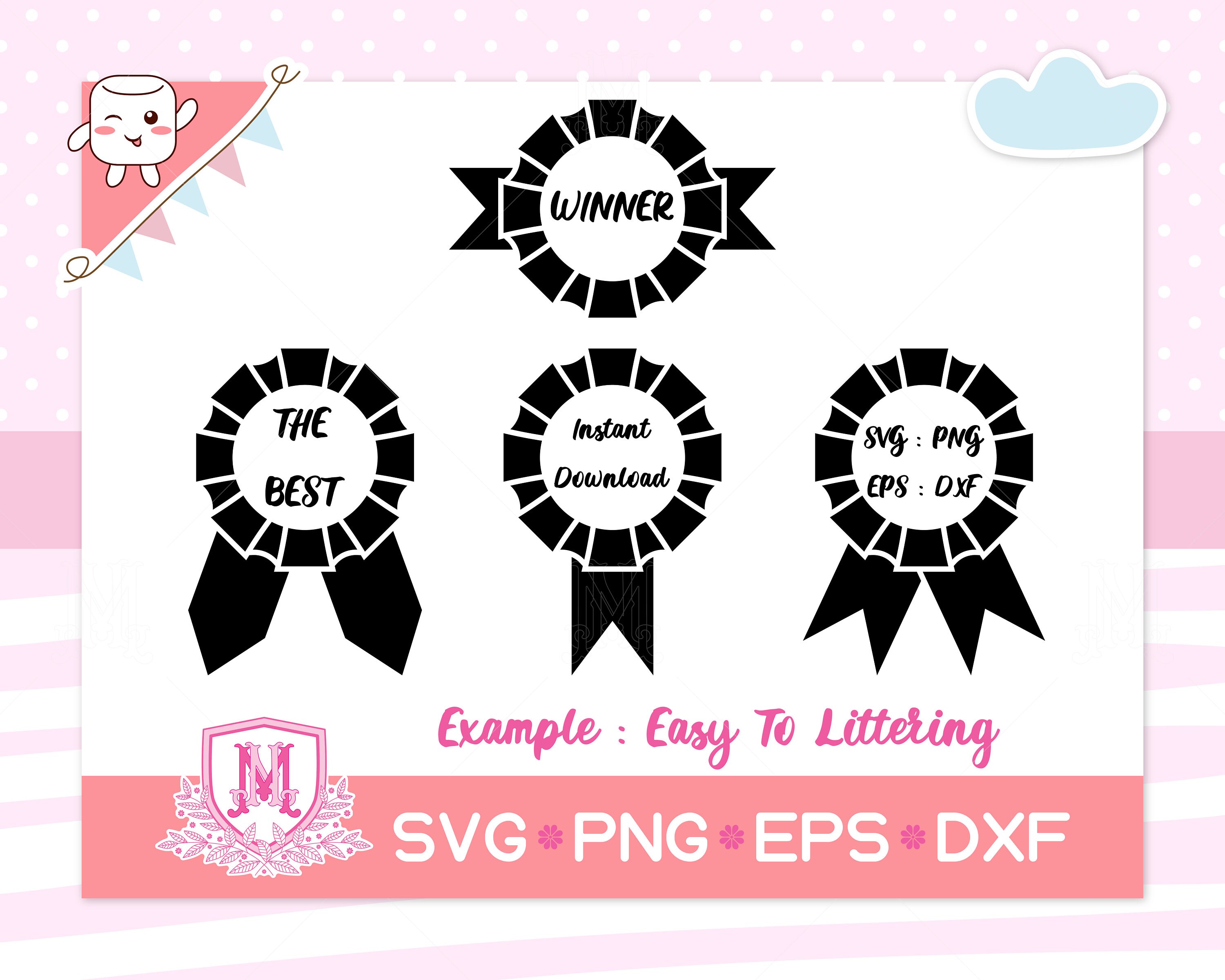Award ribbon svg file prize svg medal svg Bundle Digital | Etsy