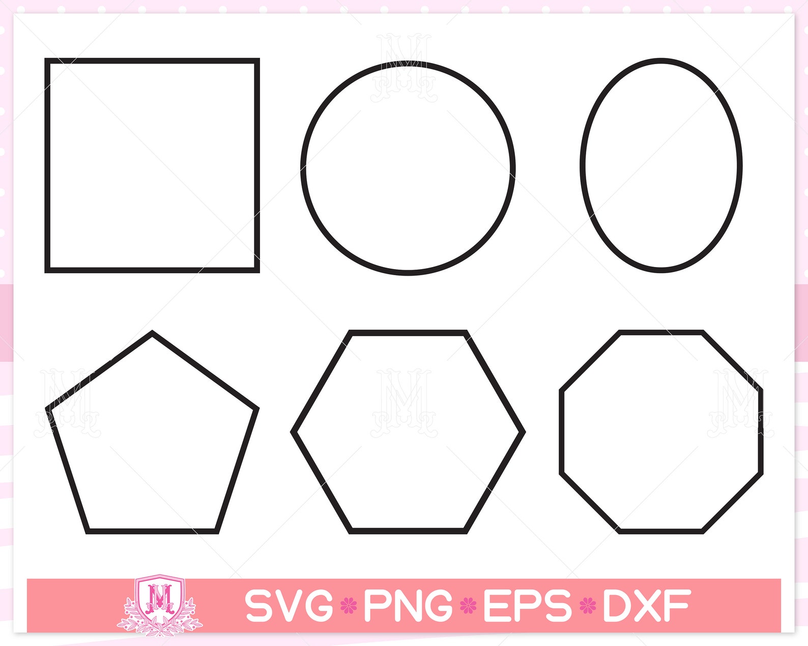 Geometric Frame Svg Geometric Frame Square Circle - Etsy