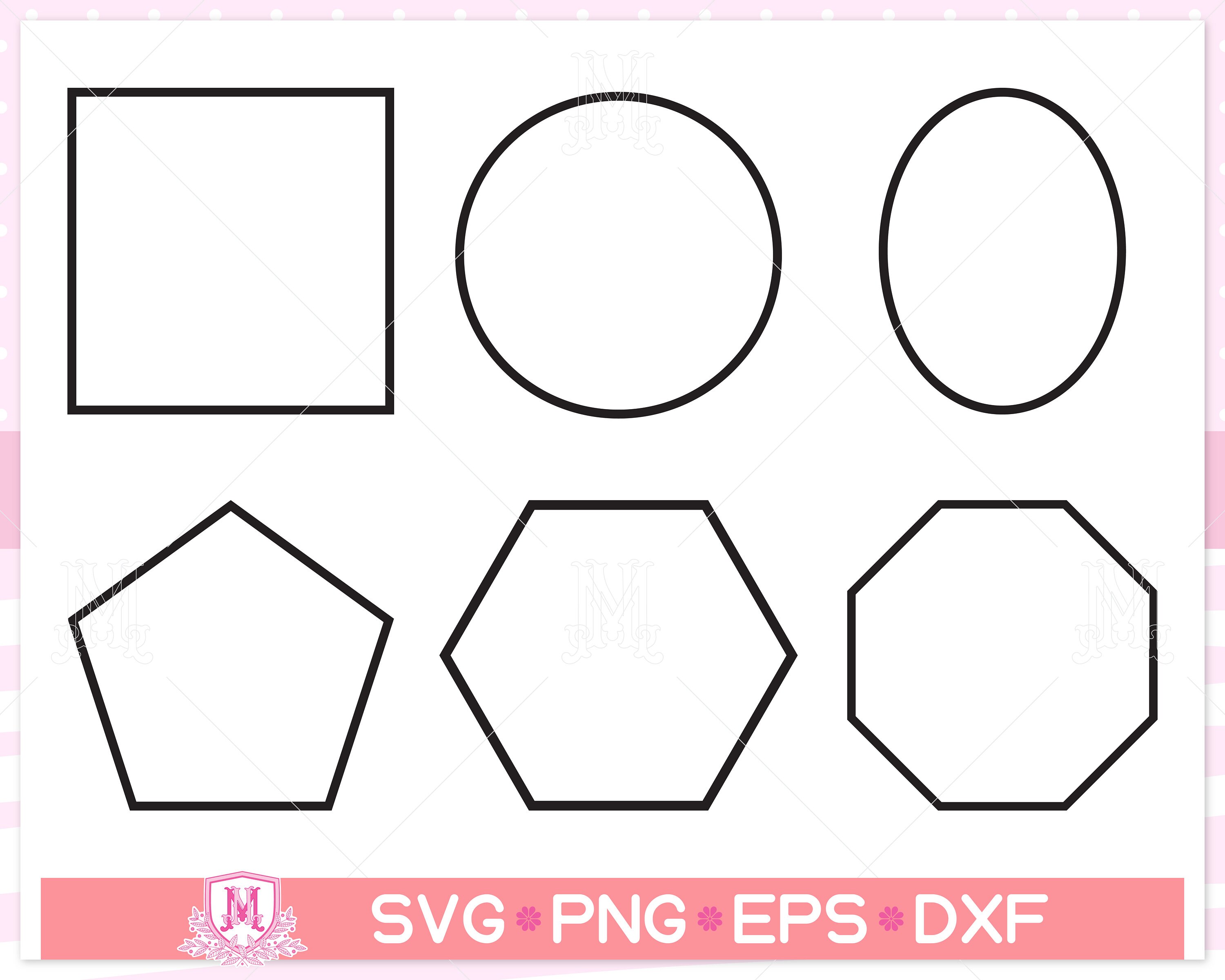 Geometric frame svg geometric frame square circle | Etsy