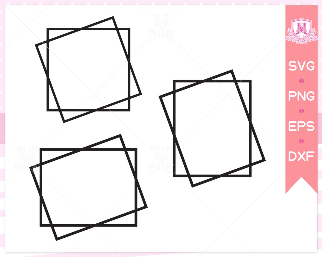 Square Frame Svg File, Rectangle Frame Svg File, Square Svg, Rectangle ...