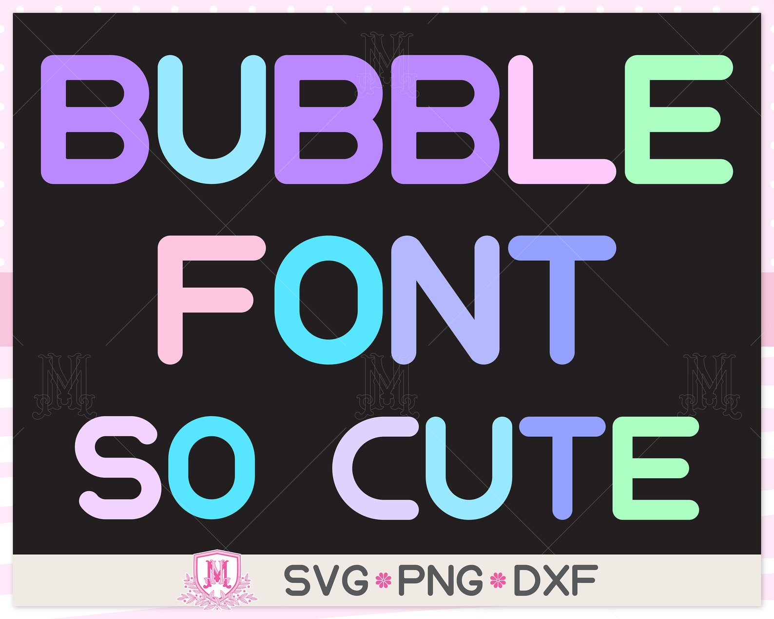 Bubble Letters, Bubble Alphabet, Monogram SVG/PNG/DXF, Digital Download ...