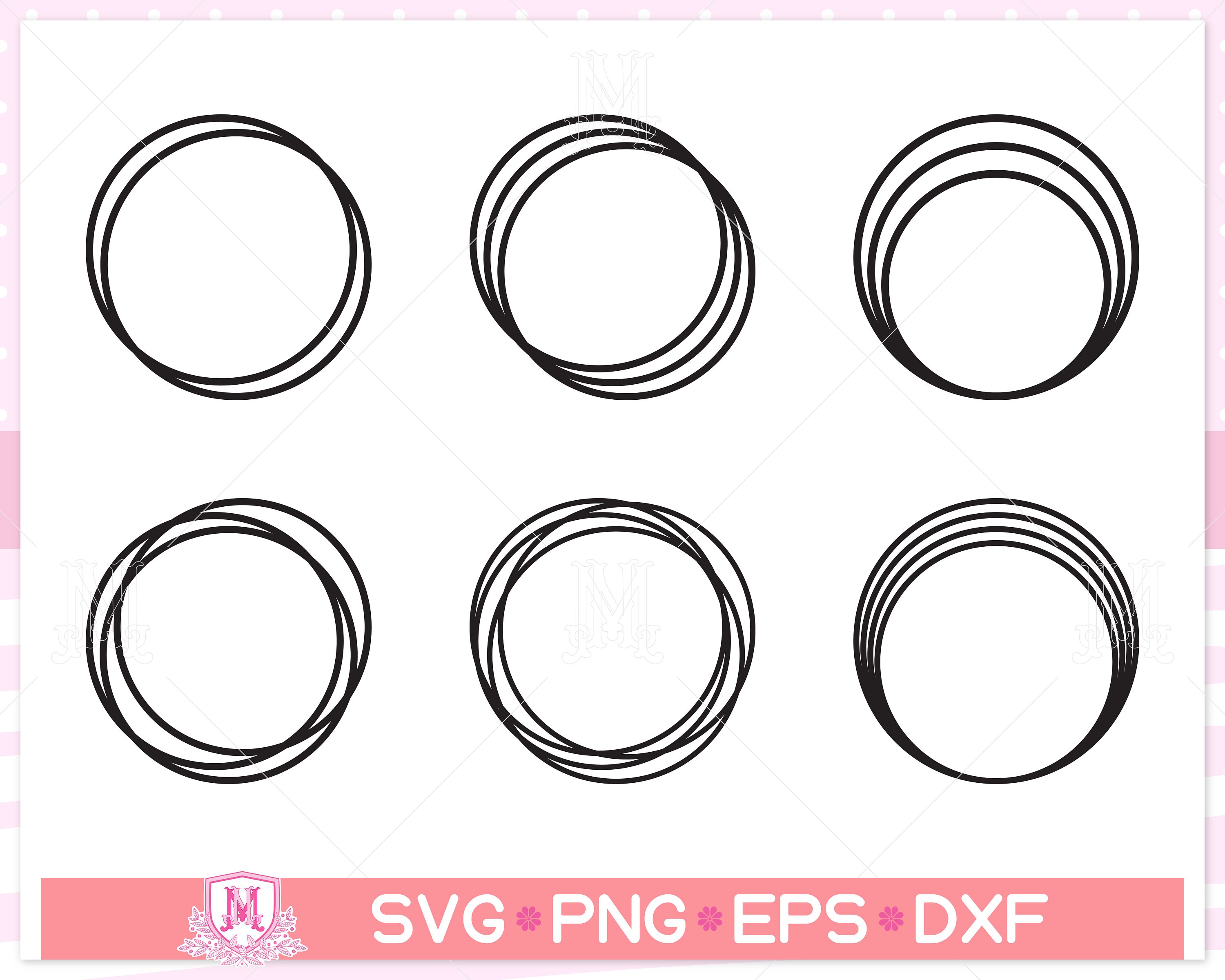 Cirkel frame svg bestand cirkel svg schets cirkel svg naam | Etsy België
