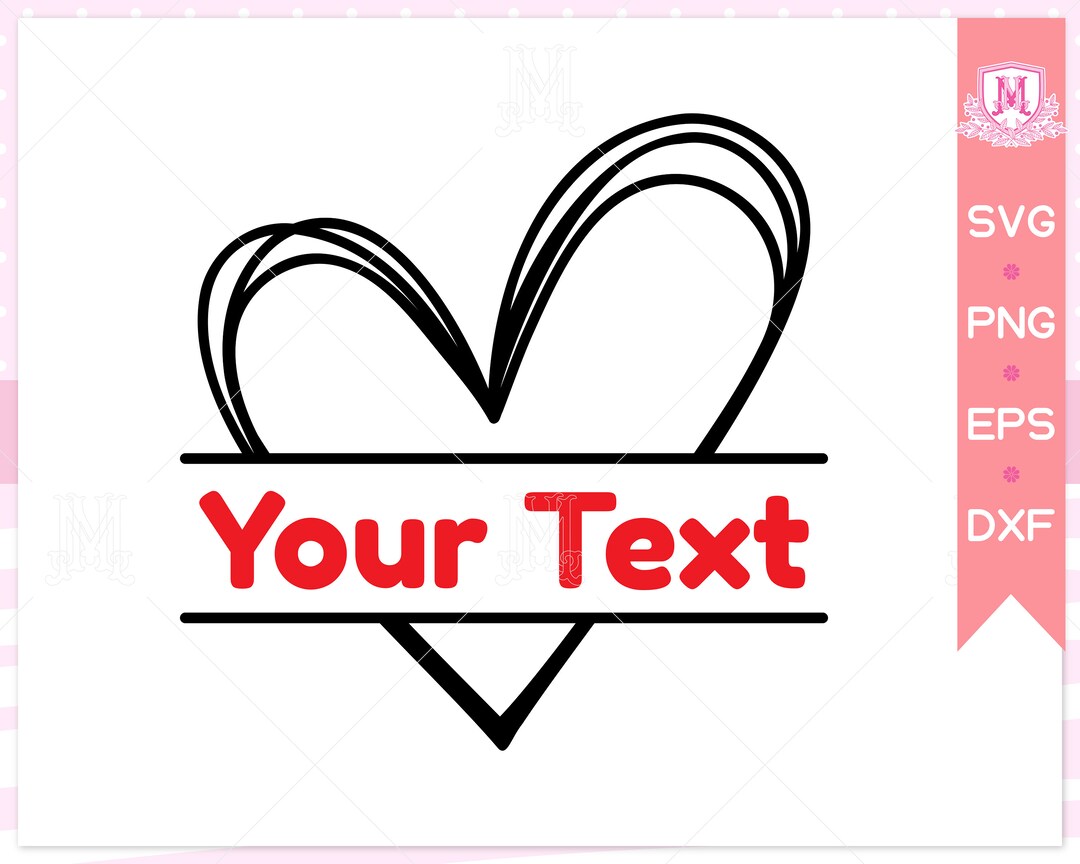 Heart Svg File, Heart Frame Svg, Heart Name Frame Svg, Heart, Frame ...