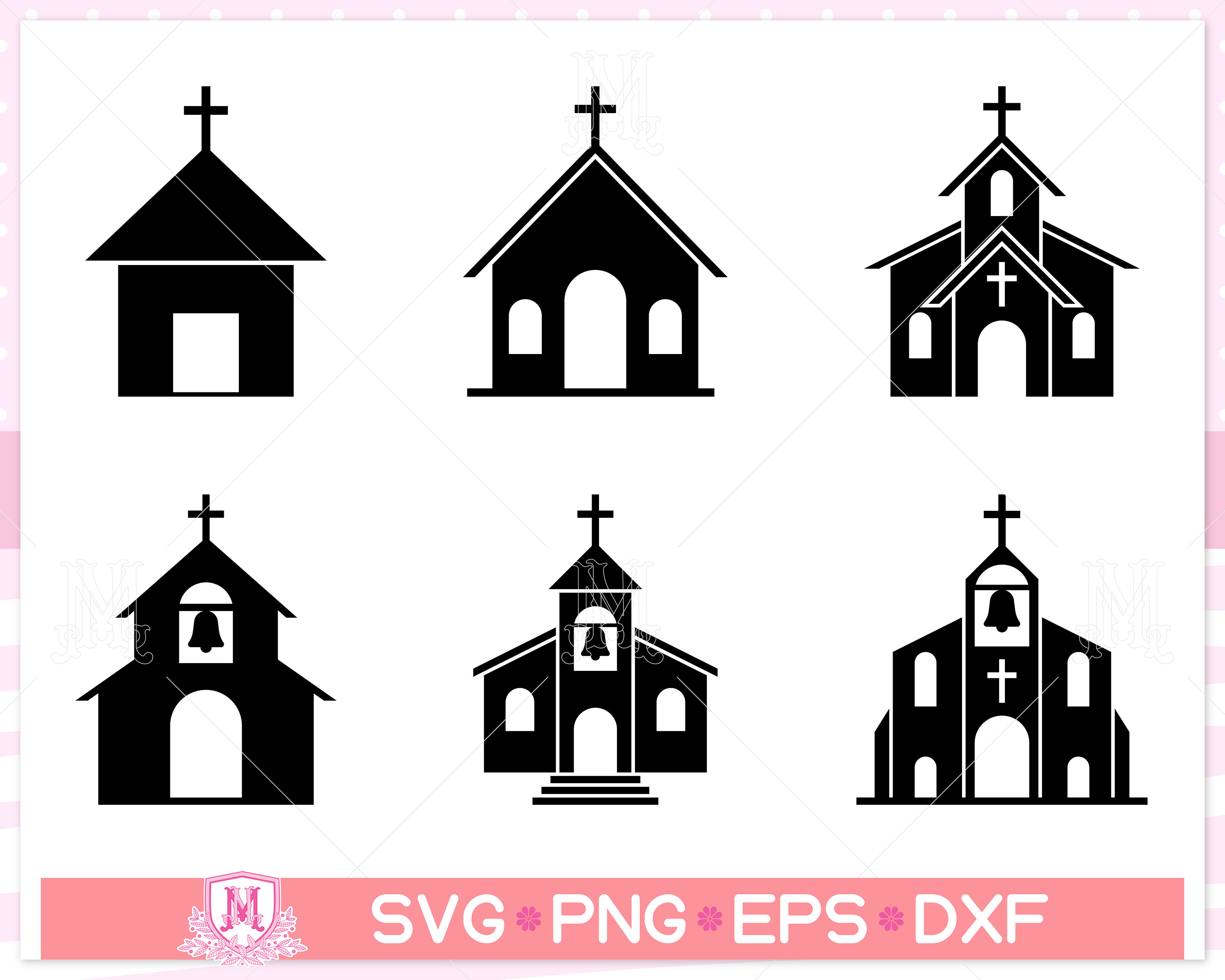 Church Svg File, Church Svg, Church Building Svg,religion Svg,christian ...