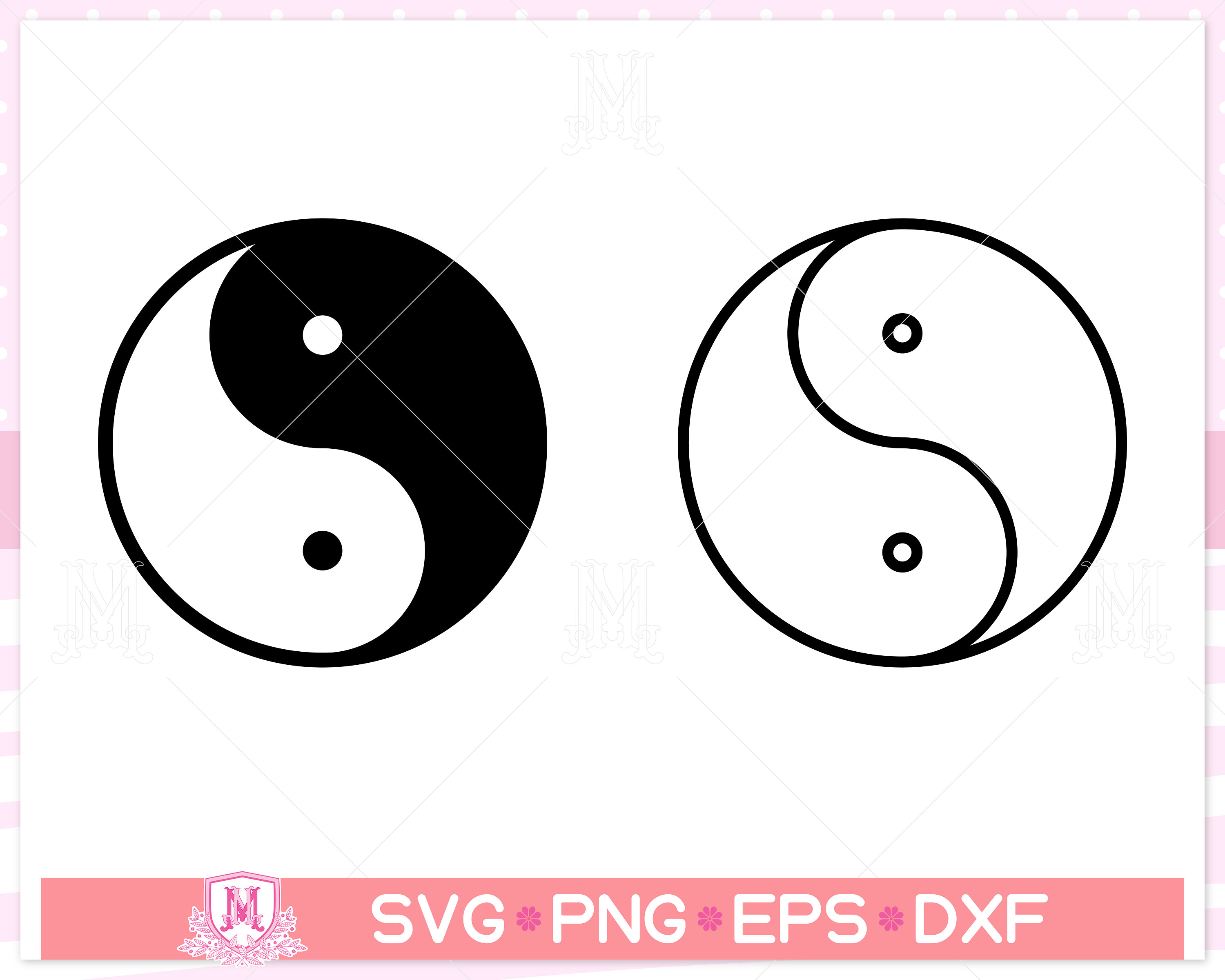 Yin Yang Svg File, Yin-yang Svg, Yin and Yang Svg, Instant Digital ...