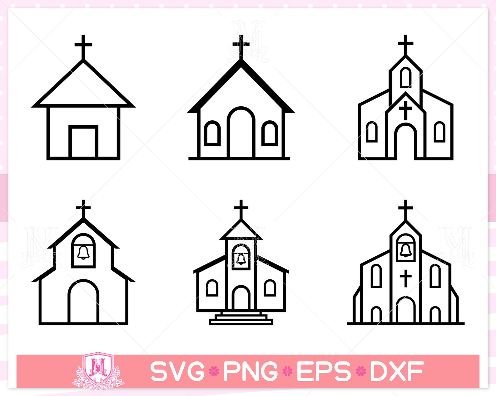 Church Svg File, Church Svg, Church Building Svg,religion Svg,christian ...