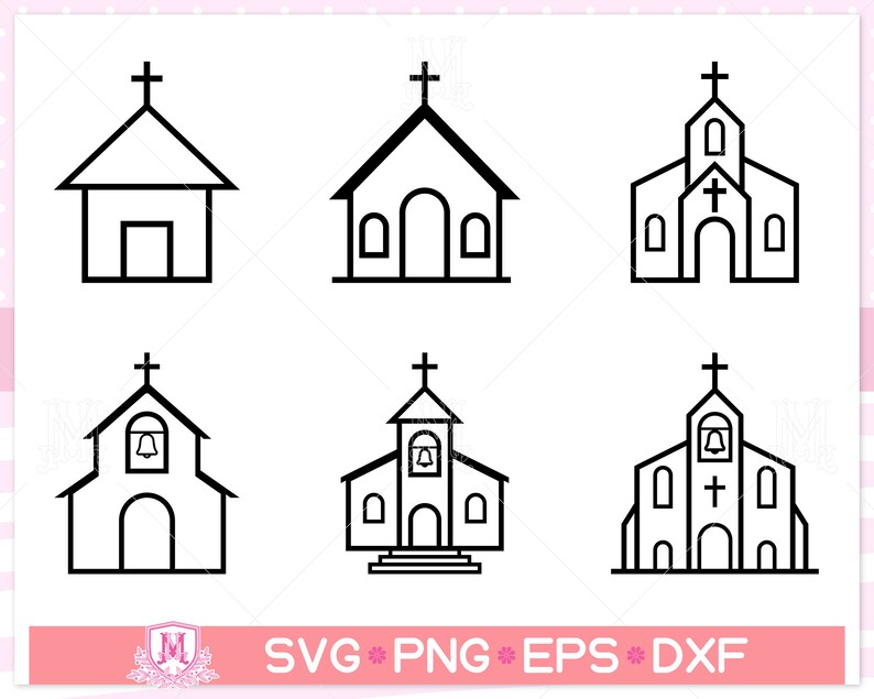 Church Svg File, Church Svg, Church Building Svg,religion Svg,christian ...