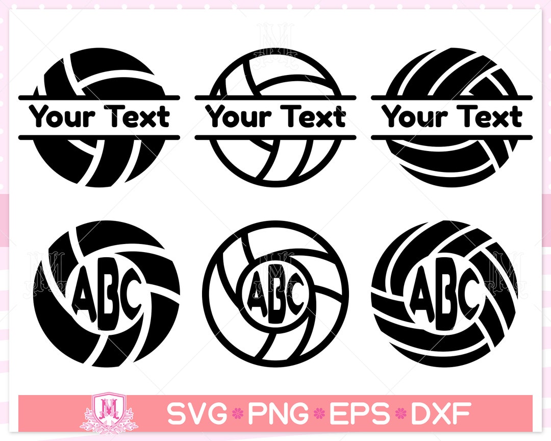 Volleyball Svg File, Volleyball Svg, Sport Svg, Name Frame Svg, Frame ...