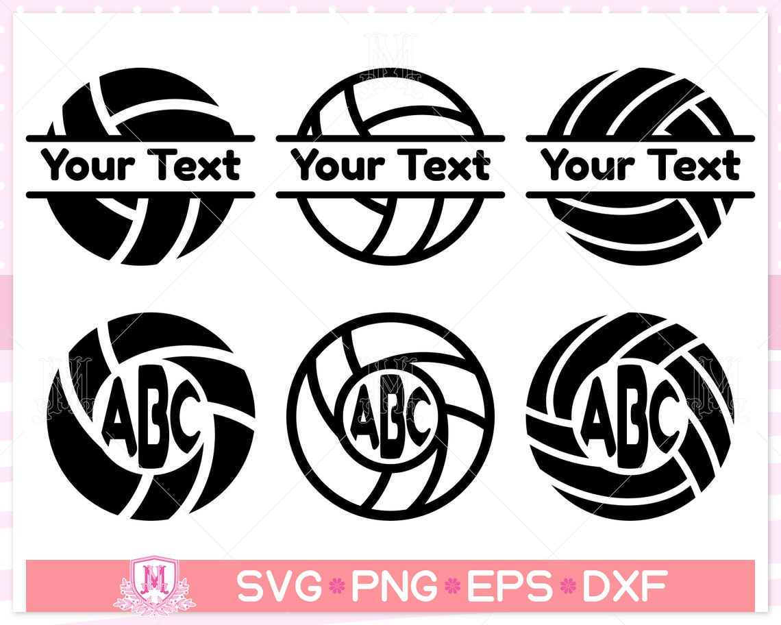 Volleyball Svg File Volleyball Svg Sport Svg Name Frame - Etsy