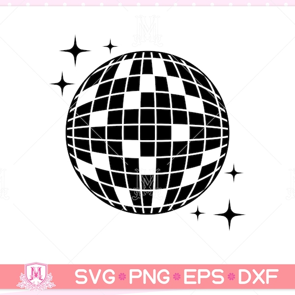 Disco Ball Svg - Etsy
