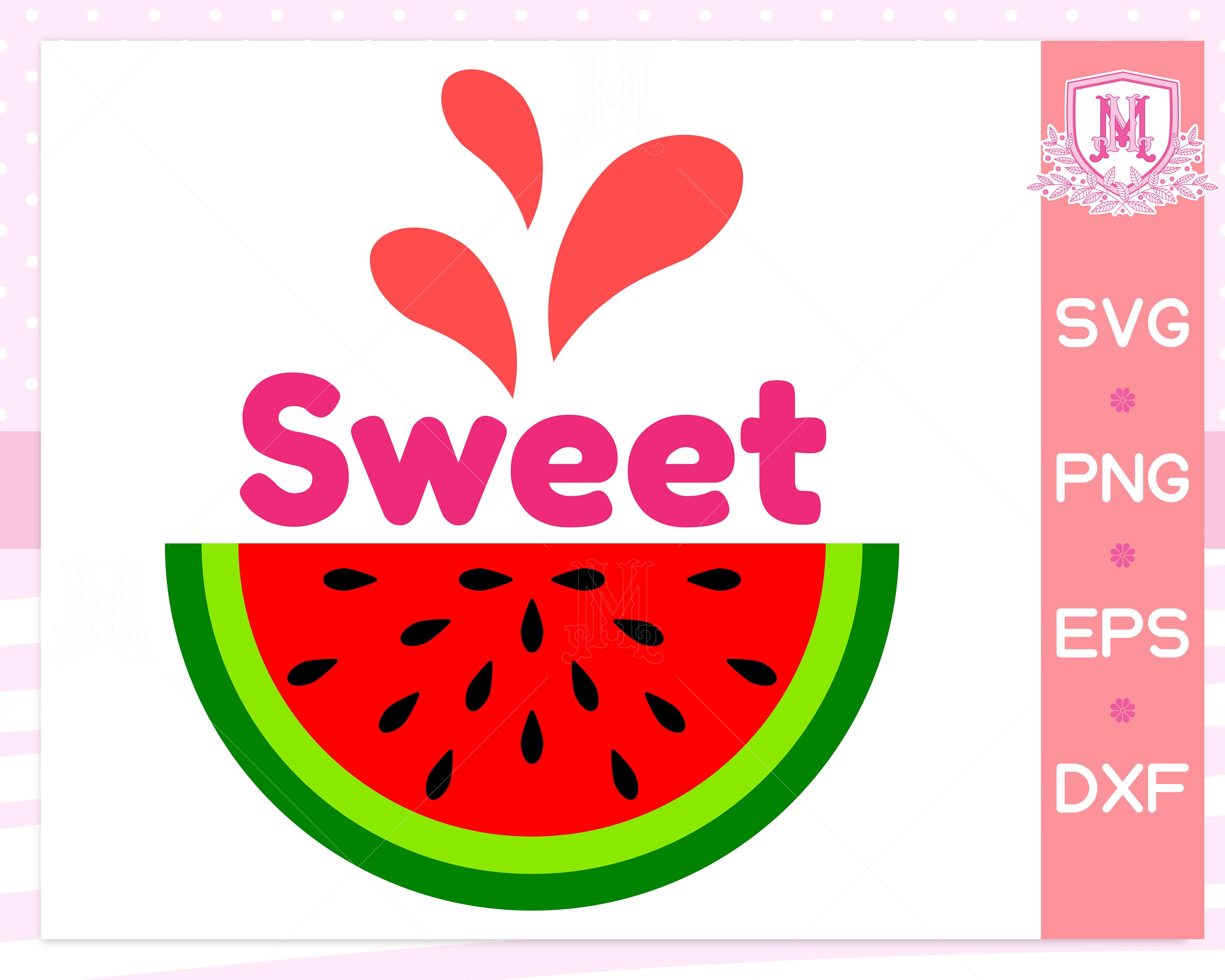 Watermelon Svg File Watermelon Svg Fruit Svg Name Frame - Etsy