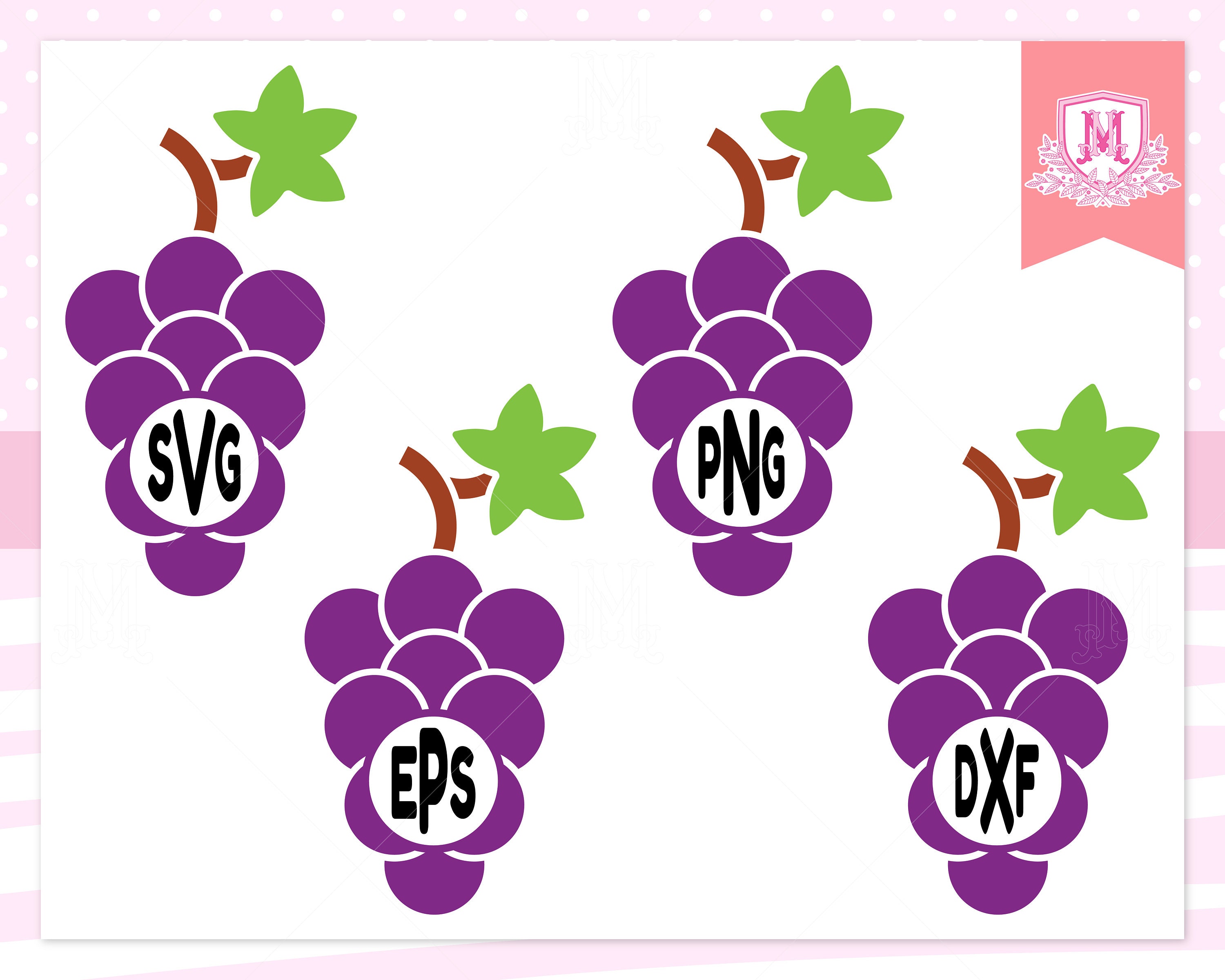 Trauben svg Datei Trauben svg Frucht svg Namensrahmen svg | Etsy