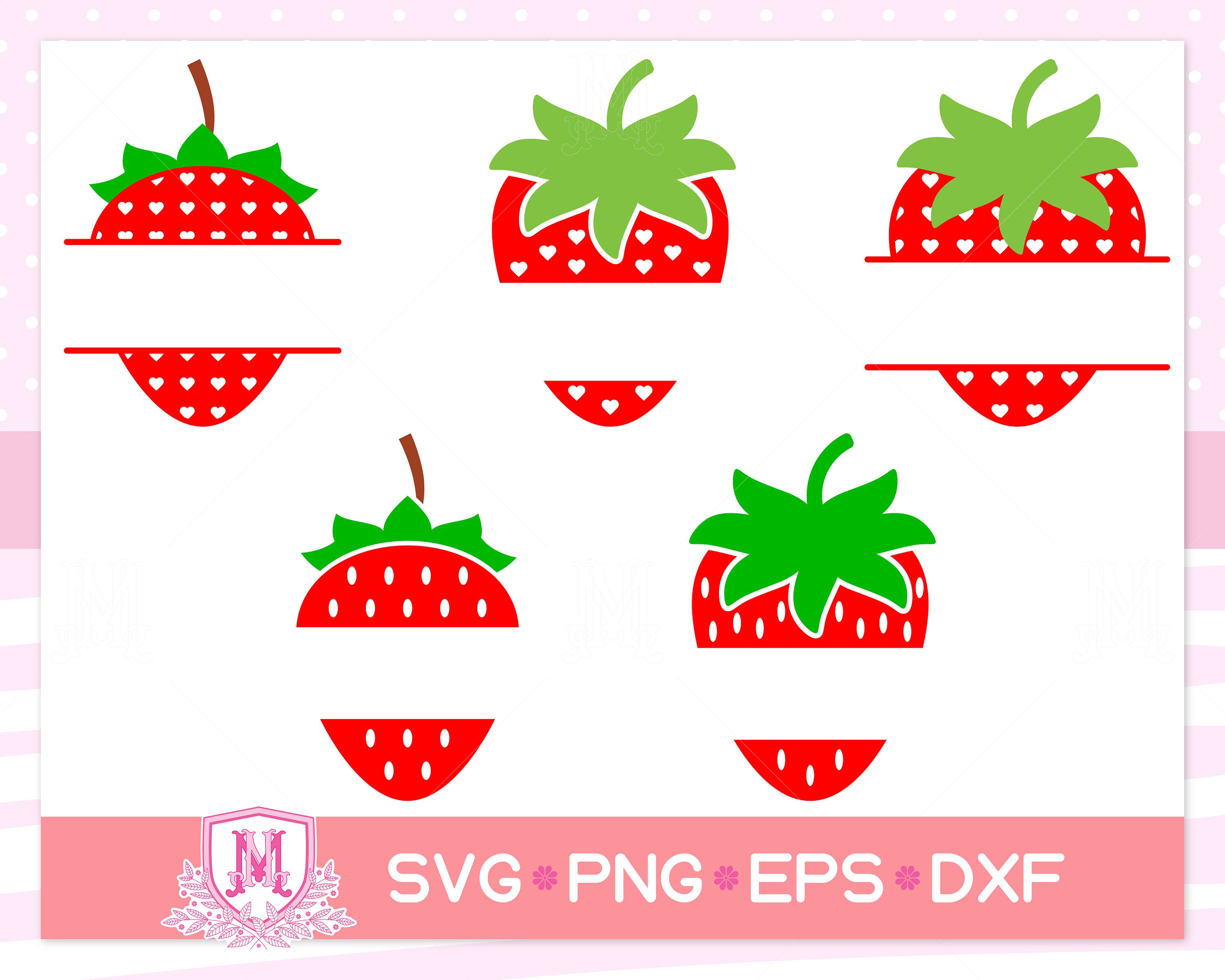 Strawberry Svg File Strawberry Svg Fruit Svg Name Frame - Etsy