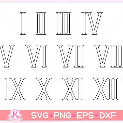 Roman Numerals SVG Digital File for Clocks Crafts Signs - Etsy Australia