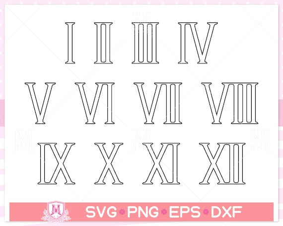 Roman Numbers Svg File Roman Numbers Svg Roman Numerals Svg - Etsy Canada