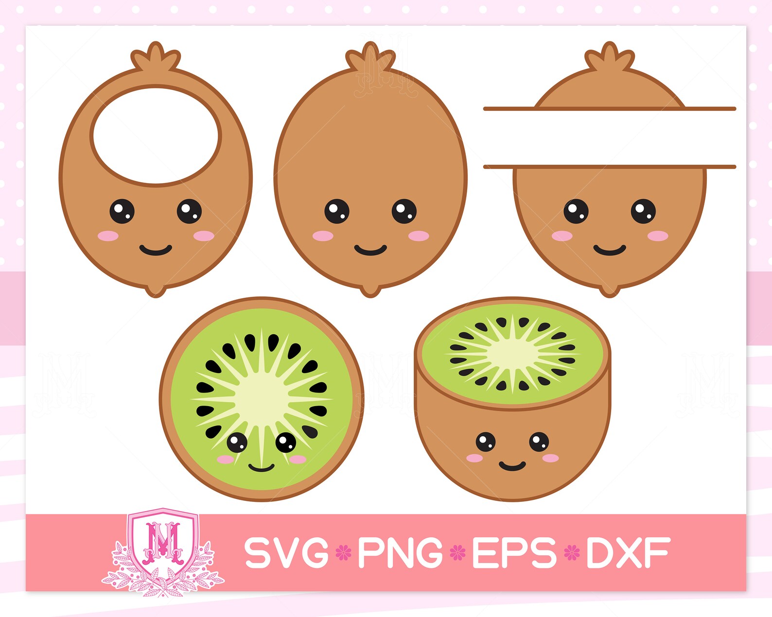 Kiwi Svg File, Kiwi Svg, Fruit Svg, Name Frame Svg, Cartoon, Digital ...