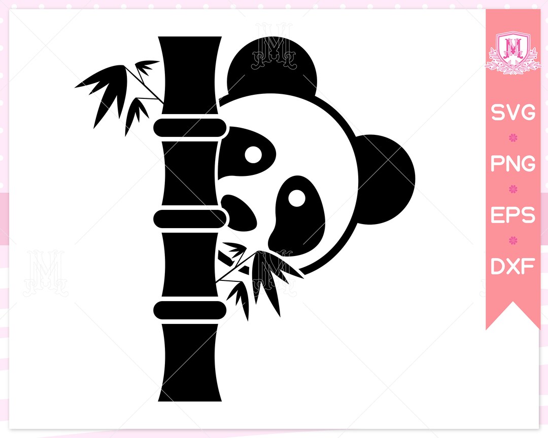 Panda Svg File, Animal Svg, Bamboo Svg, Jungle Animal Svg, Cartoon Svg ...