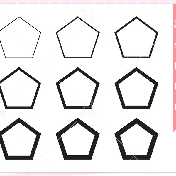 Pentagon Svg - Etsy