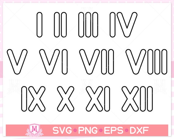 Roman Numbers Svg File Roman Numbers Svg Roman Numerals Svg - Etsy UK
