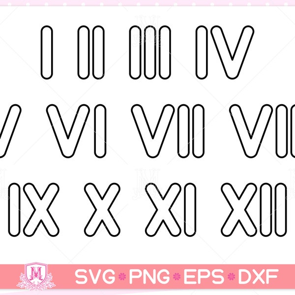 Roman Numbers Svg - Etsy