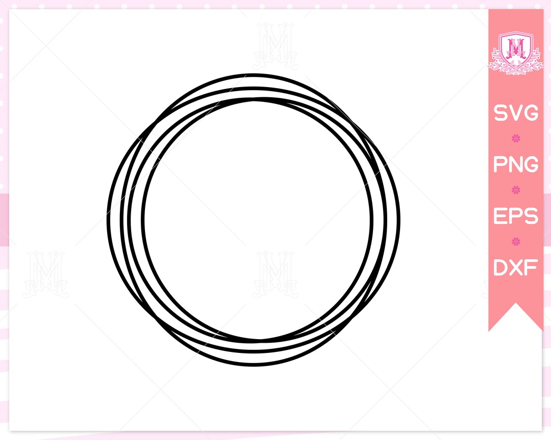 Circle Frame Svg File, Circle Svg, Sketch Circle Svg, Name Frame ...