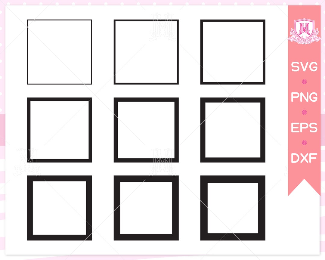 Square Frame Svg File, Square Frame Svg, Square Svg, Frame, Geometric ...