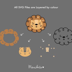 Baby Lion Svg Bundle. Lion SVG. Cute Lion Head SVG. Nursery Lion ...