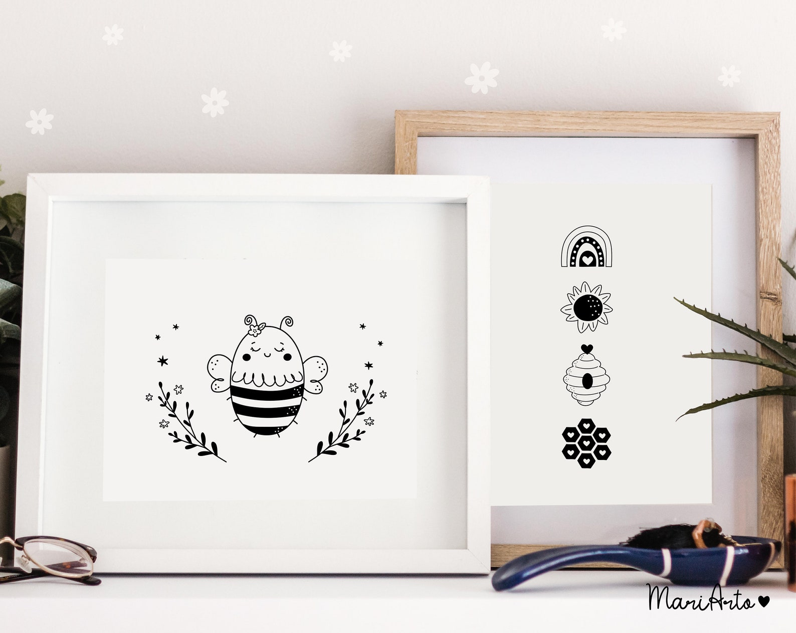 Baby Bee, Honeycomb, Rainbow SVG, Cute Bee Clipart, Bee PNG, Bee Happy ...