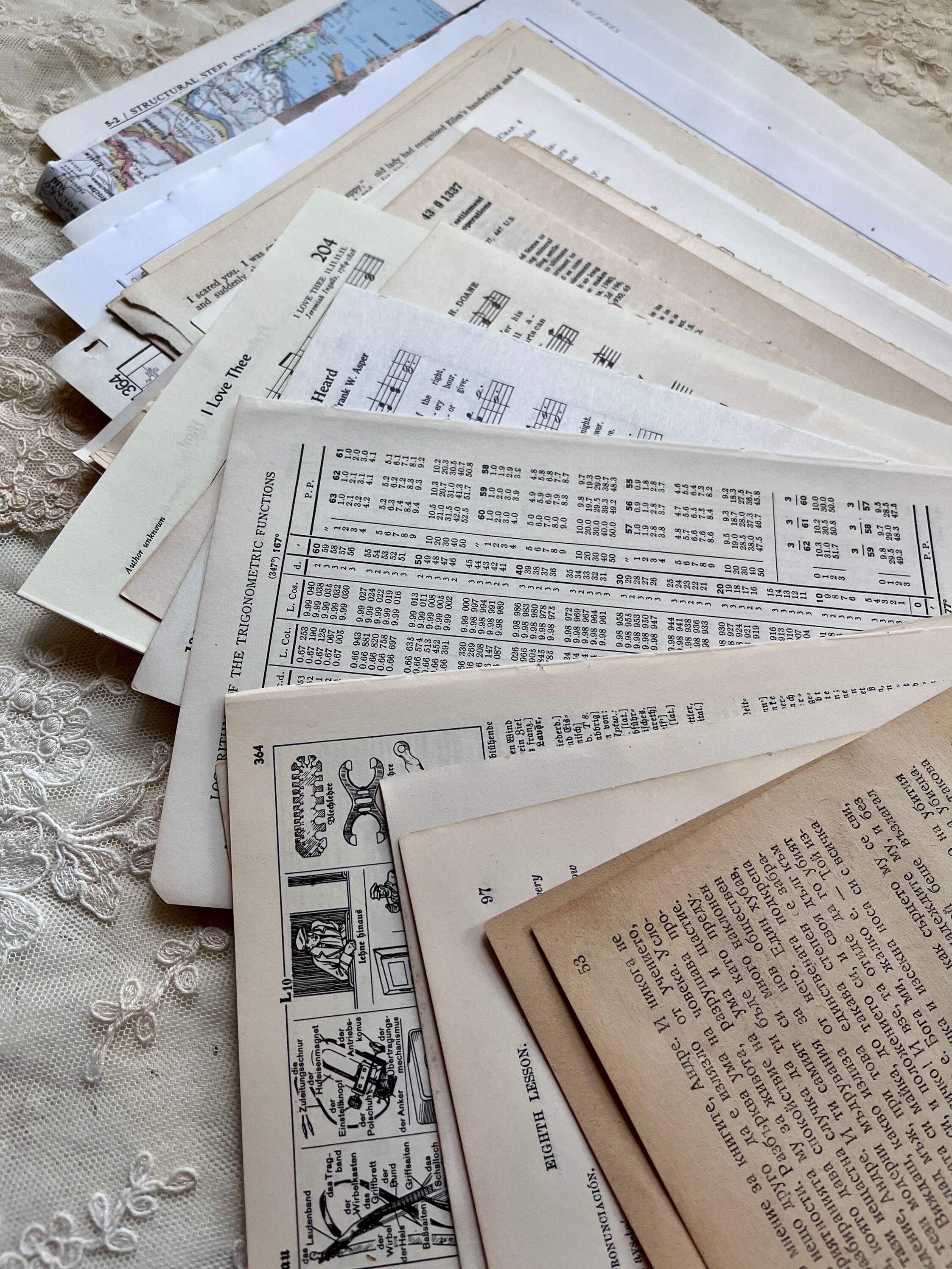 50 Vintage Book Pages - Etsy