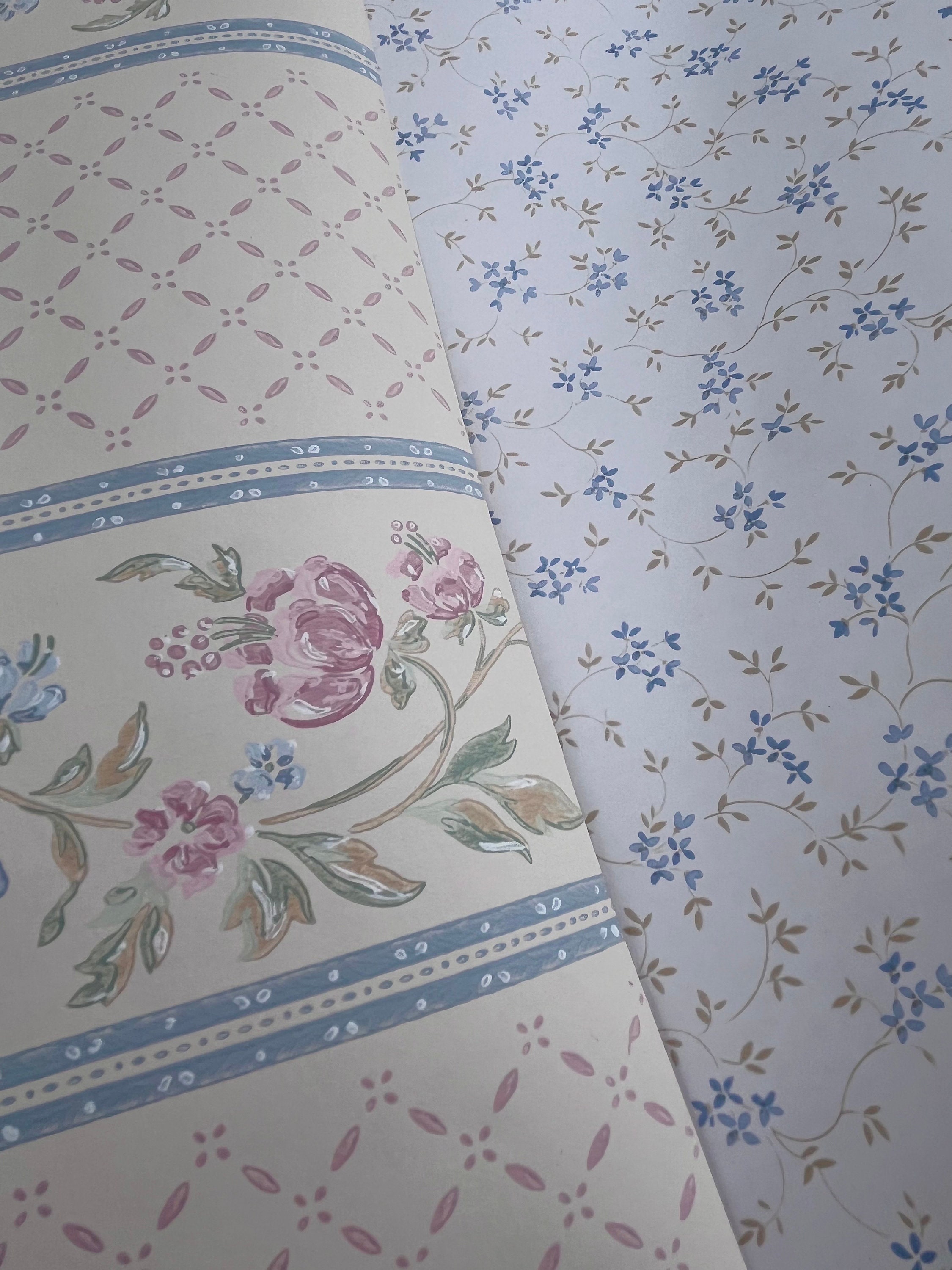 Floral Shabby Chic Wallpaper Samples - Etsy