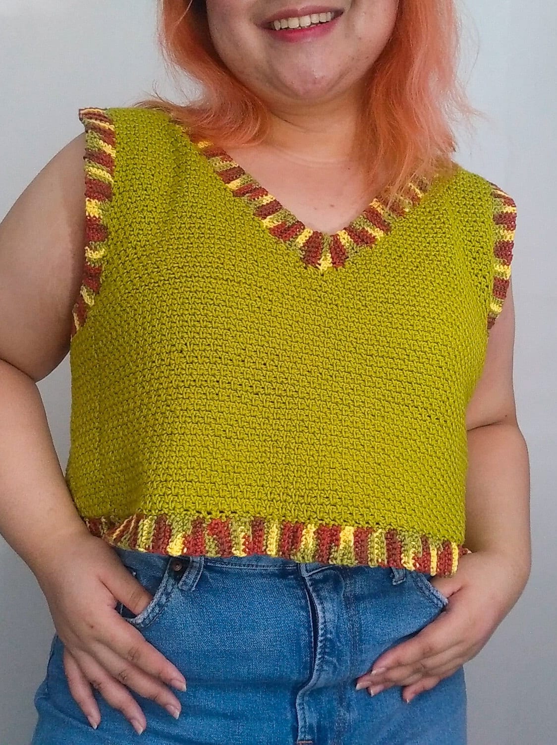 Rory Vest - Preppy Sweater Vest Crochet Pattern PDF - Etsy Australia