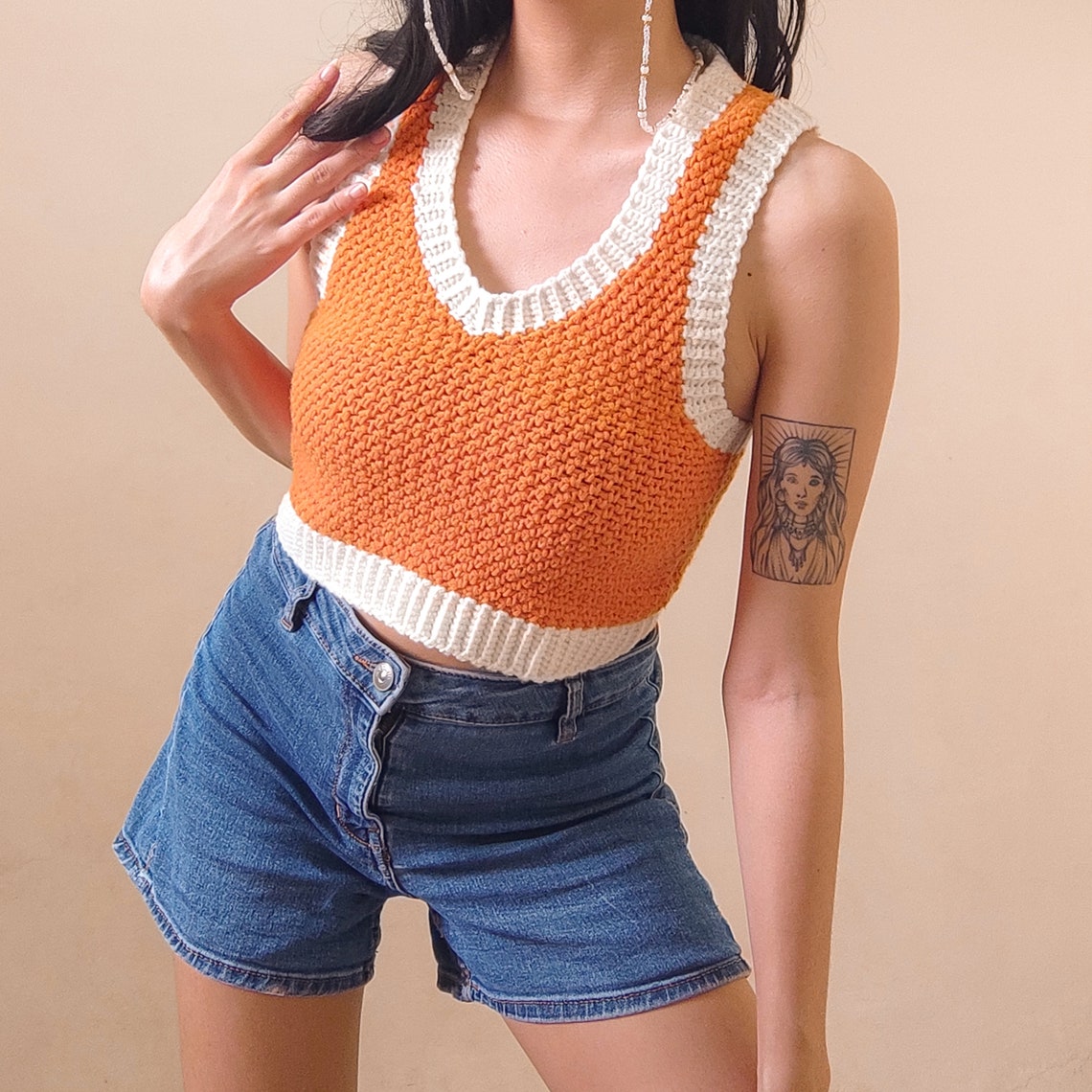 Rory Vest - Preppy Sweater Vest Crochet Pattern PDF - Etsy