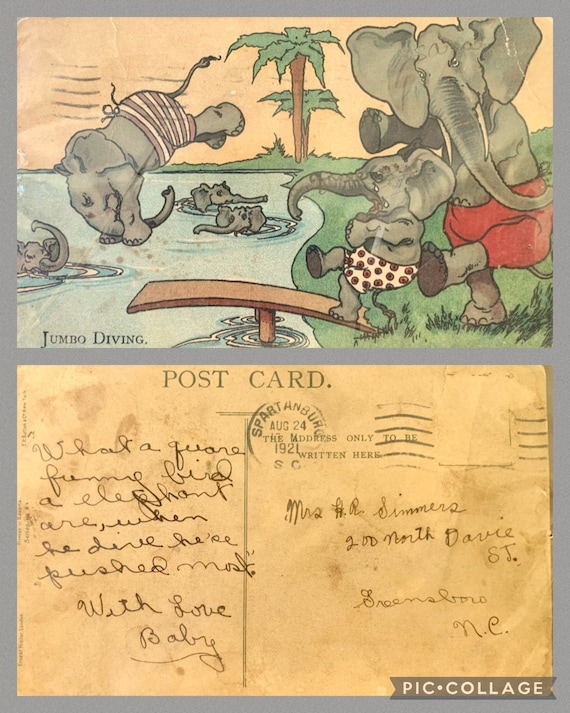 Assorted Vintage Postcards Cartoon Comic 1921-1950. 1921 is - Etsy