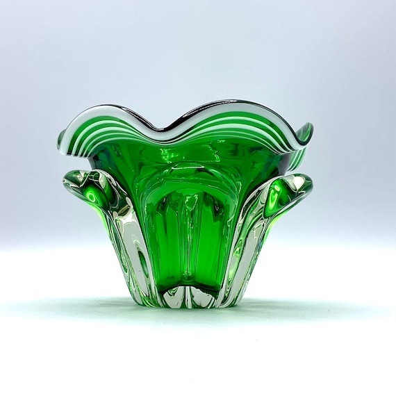 Art Glass Vase by Jan Beranek of Skrdlovice Glassworks C.1964 | Etsy