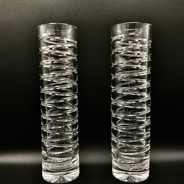 Heavy Crystal Vase - Etsy