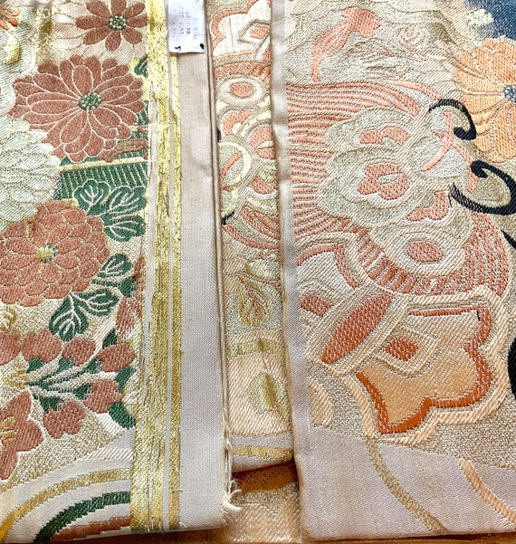 100% Silk, Maru Obi, Repeating Pattern Both Sides, Ch… - Gem