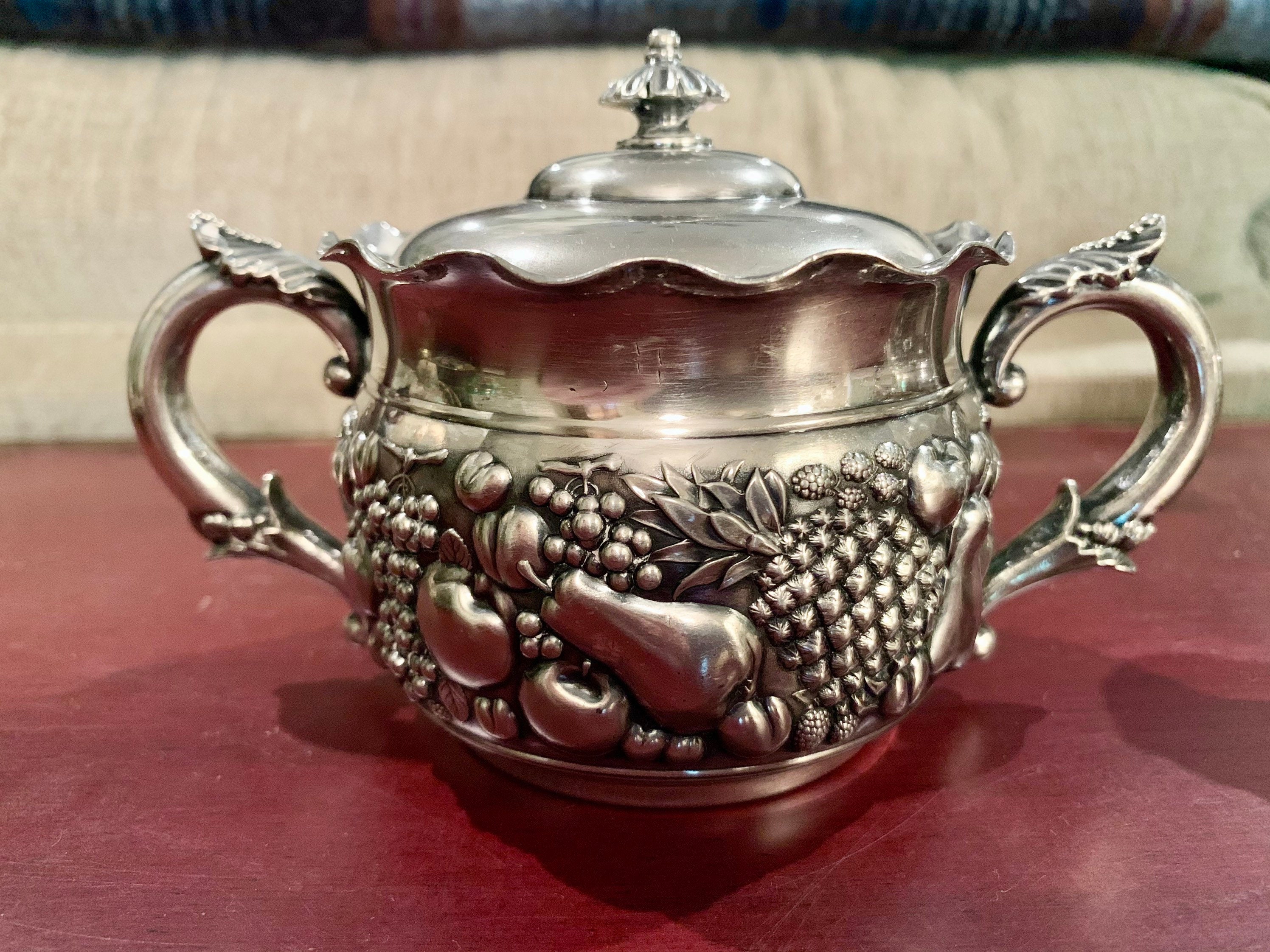 James W. Tufts Quadruple Plate Creamer and Covered Sugar. - Etsy