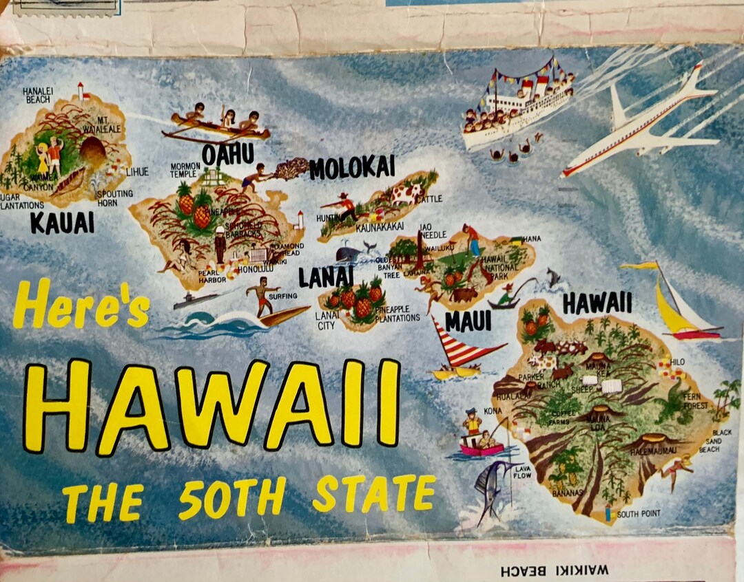 Vintage Hawaiian Fold Out Postcards, 1967, Fight TB Stamp - Etsy