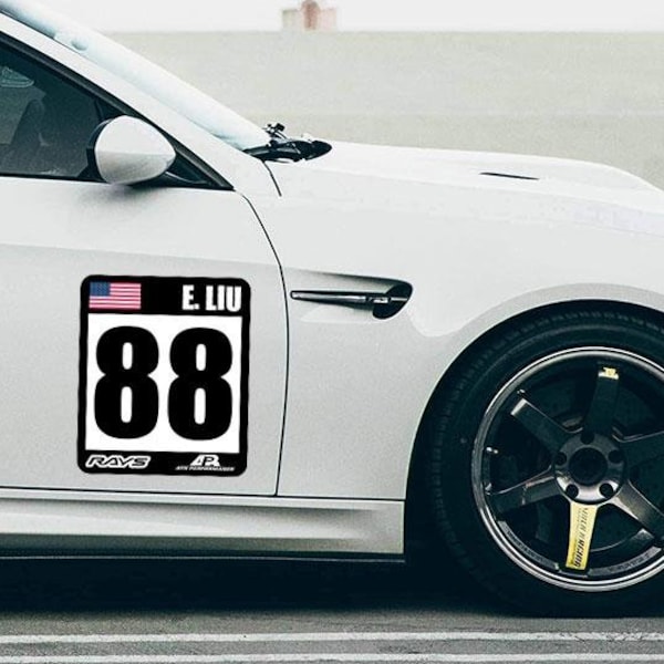 Sticker Number on Car - Etsy