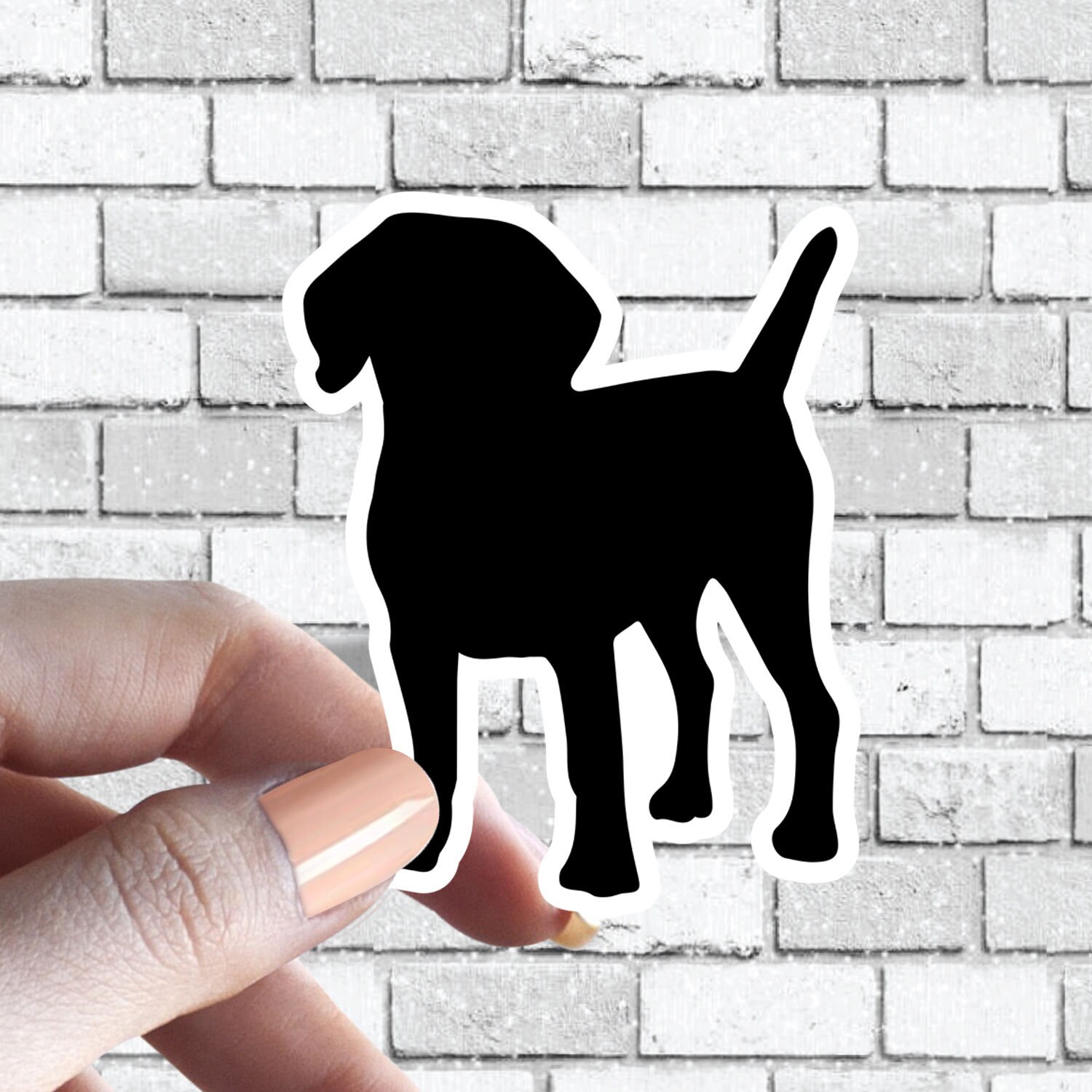 Dog Bone Sticker with Red Hearts Beaglier Mom Papercraft Scrapbooking ...