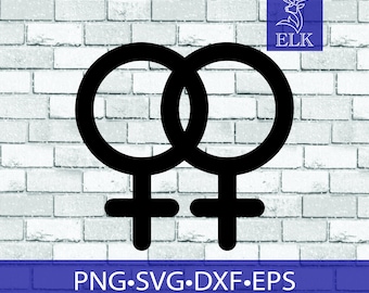 Double Female Symbol Svg - Etsy