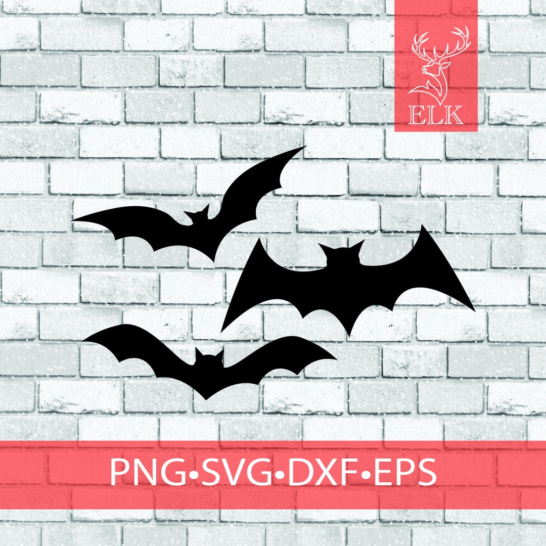 Bats Trio Swarm Batcave SVG svg, Dxf, Eps, Png Cut File for Cricut ...