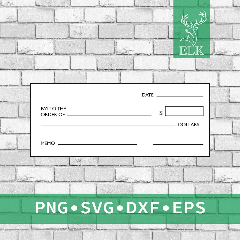 Blank Check Svg - Etsy